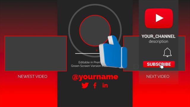 Youtube Elements Pack Template for all Users (After Effects/Premier Pro/Green Screen File) – EnzeeFX