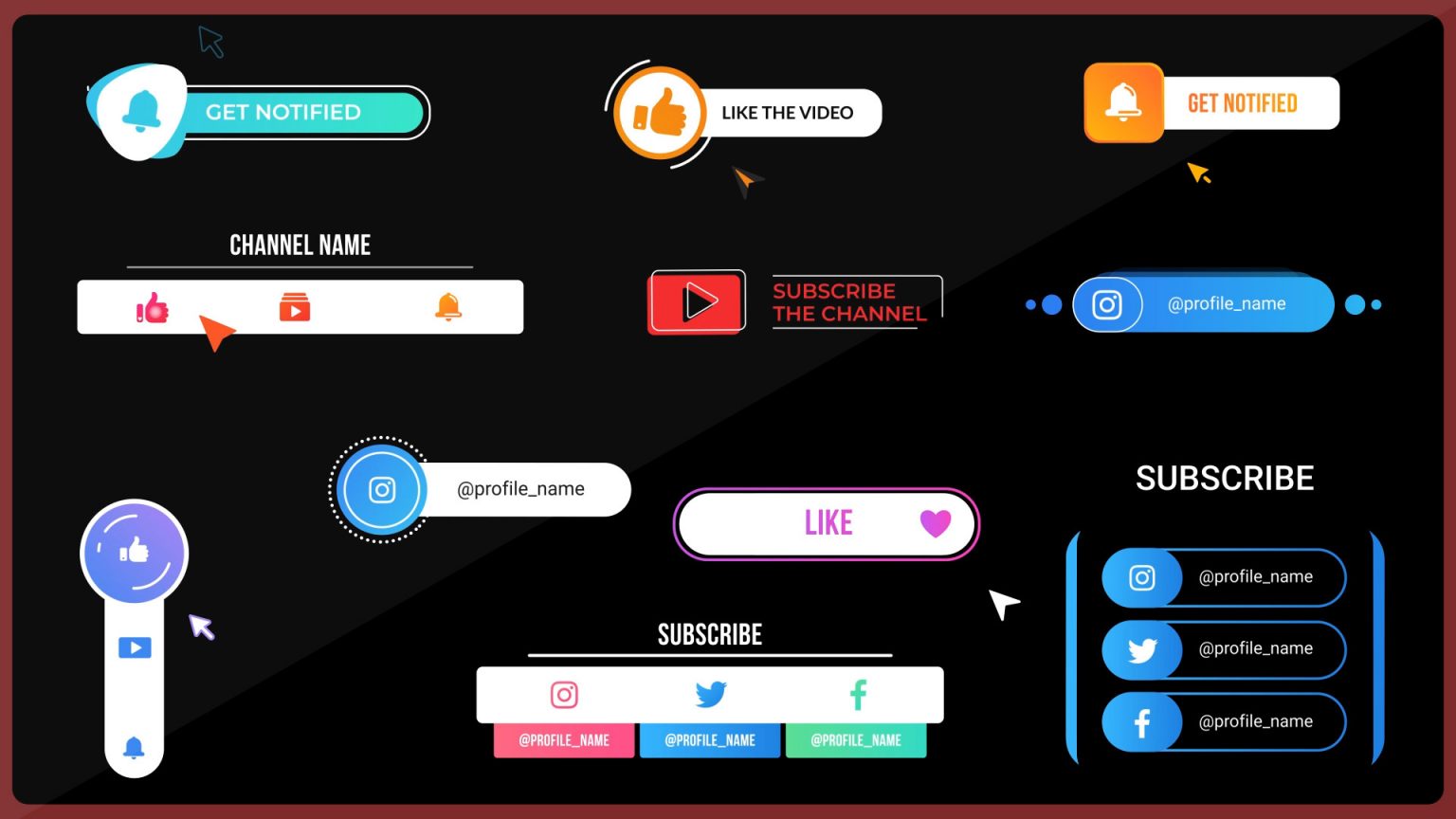 Cool Subscribe Buttons Templates for After Effects – Green Screen ...