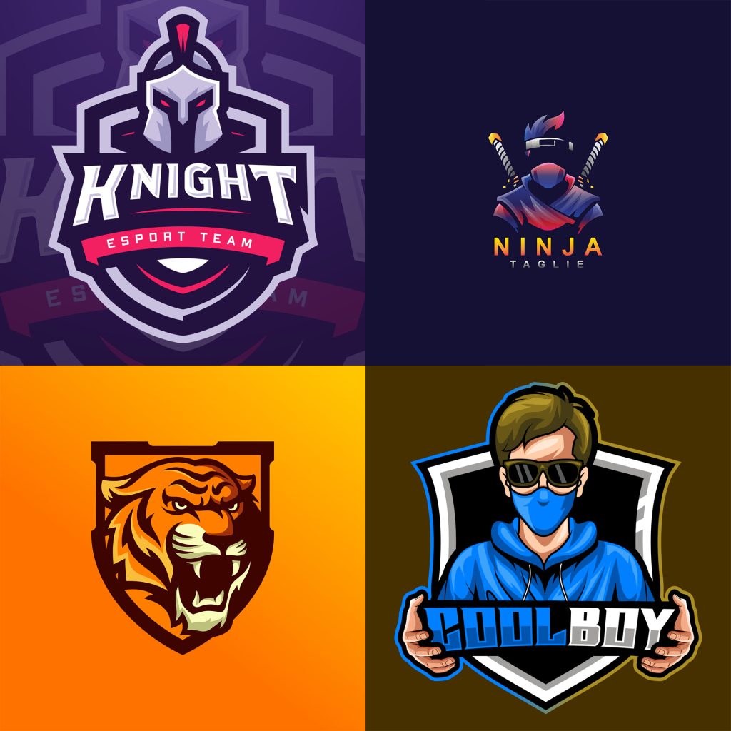 Gaming Logo Pack 4 – PNG, EPS & PSD Format – EnzeeFX