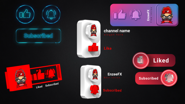 YouTube Subscribe Button Template – EnzeeFX