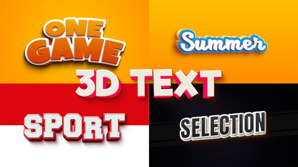 20 3D Cool Text Effects Template – EnzeeFX