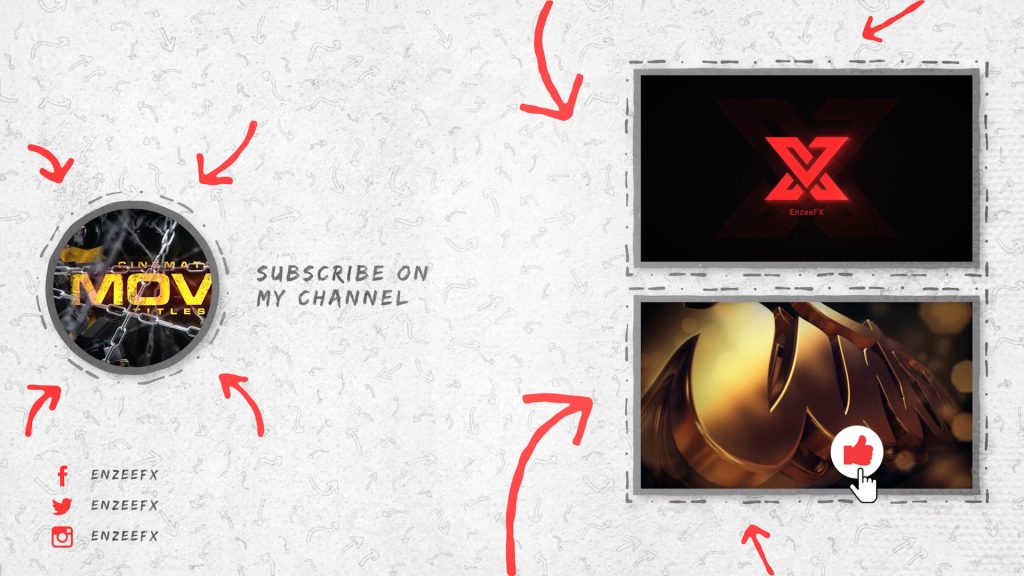 Endscreen/Outro Templates – EnzeeFX