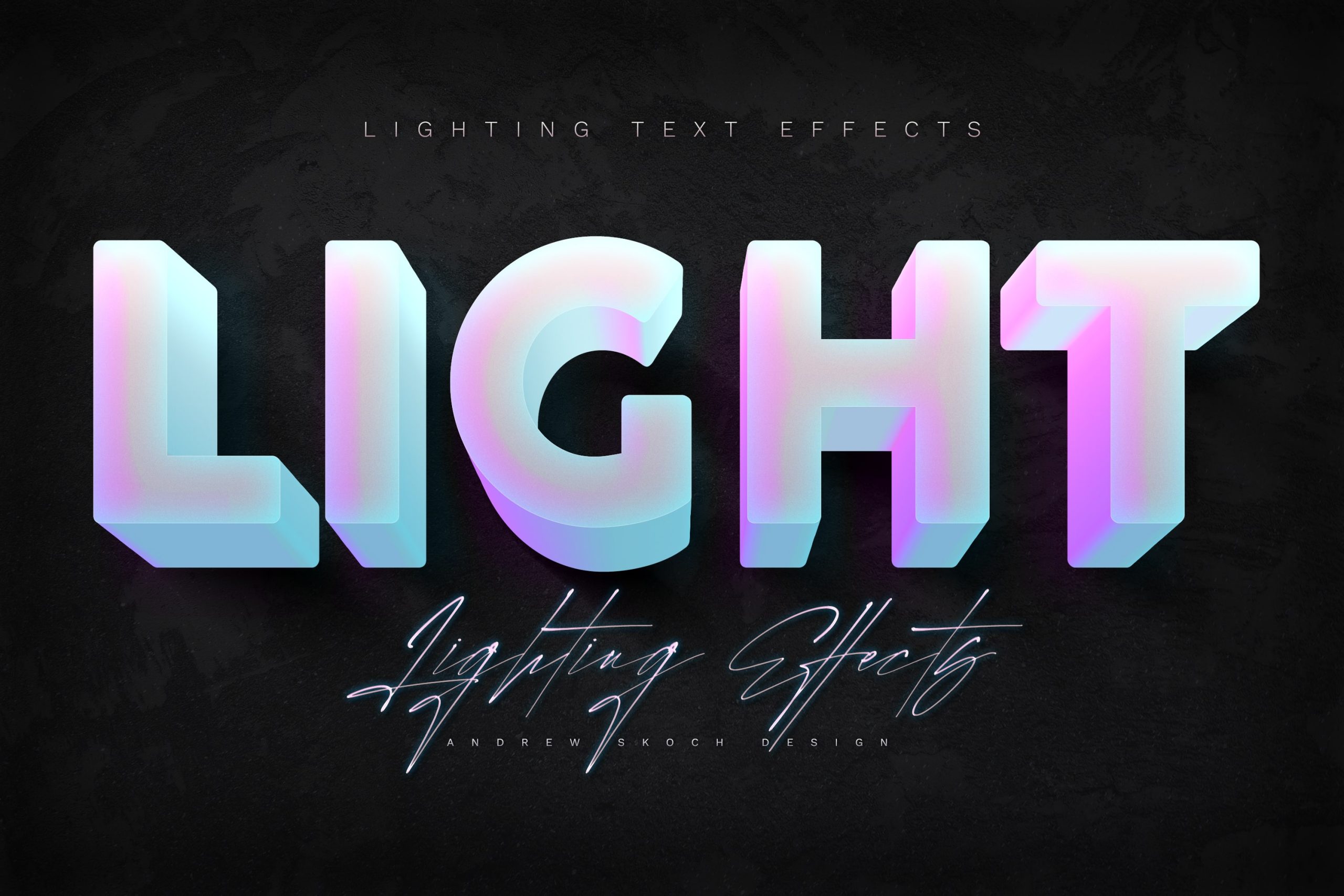 3D Light Text Effect – EnzeeFX