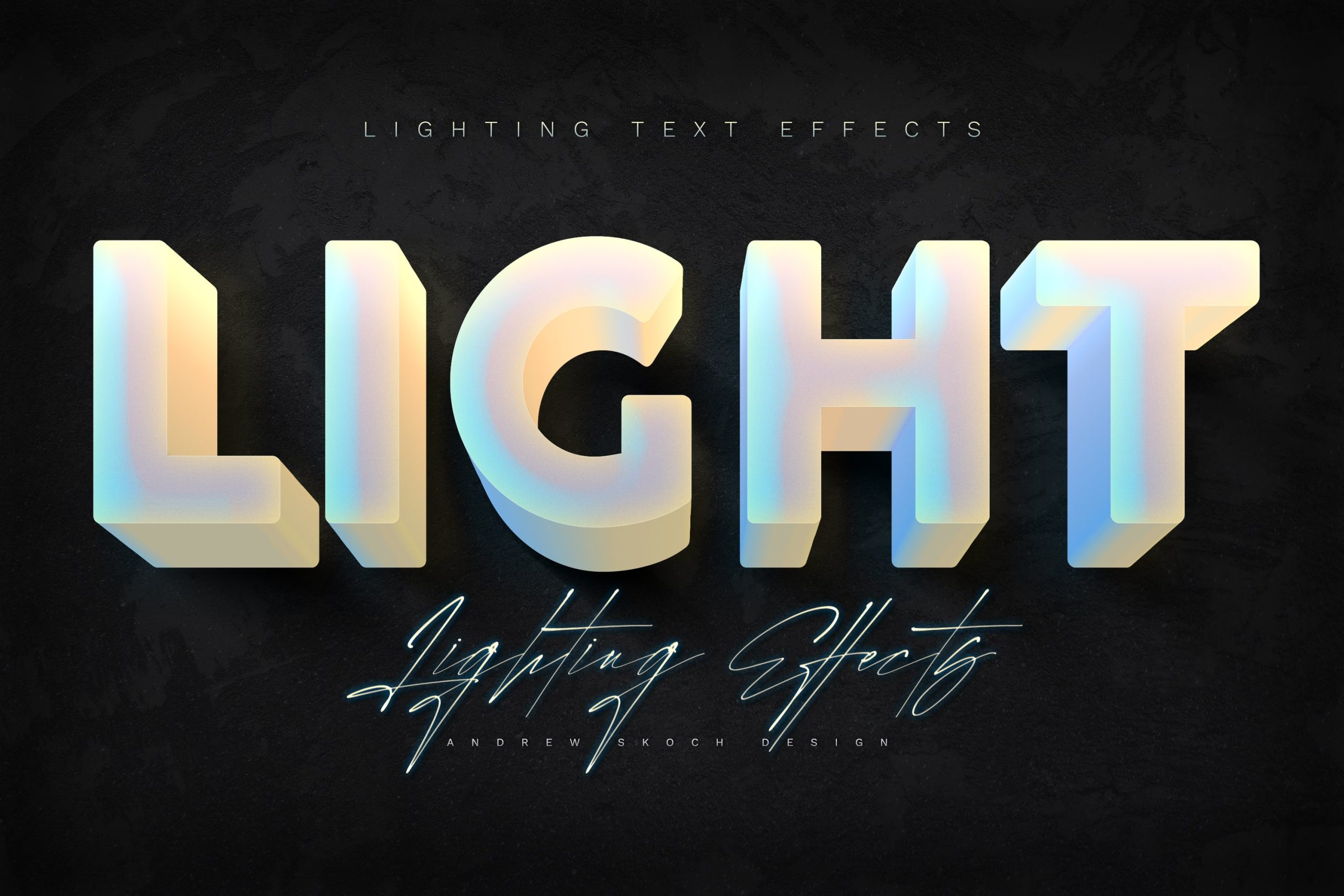 3D Light Text Effect – EnzeeFX