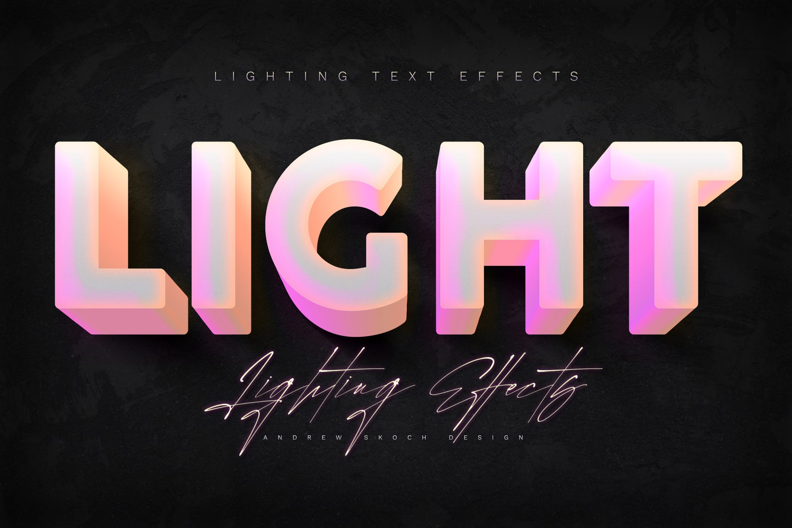 3D Light Text Effect – EnzeeFX